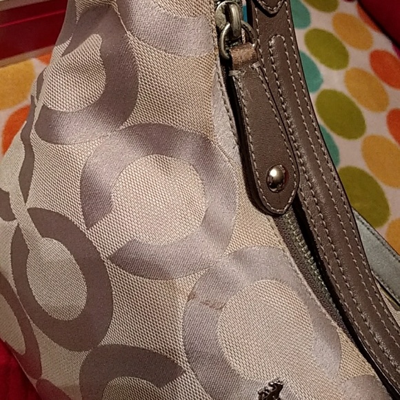 Coach | Bags | Authentic Large Gray Signature Bag Strap | Poshmark